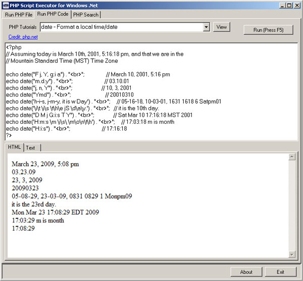PHPScriptNet Portable Application To Run PHP Script From Windows